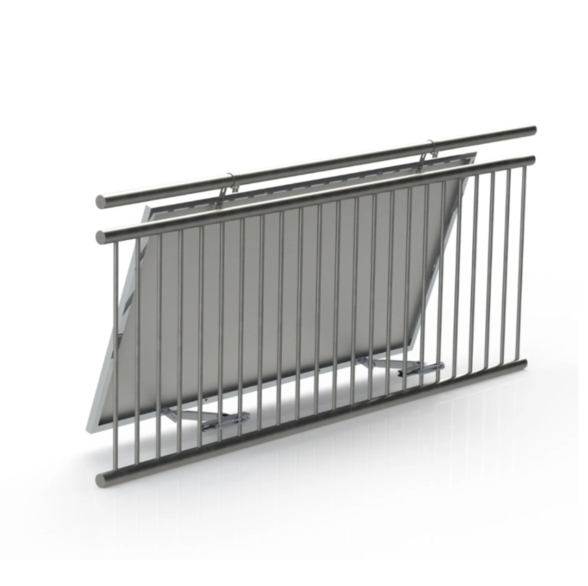 Angewinkelte Balkonhalterung für ein Modul