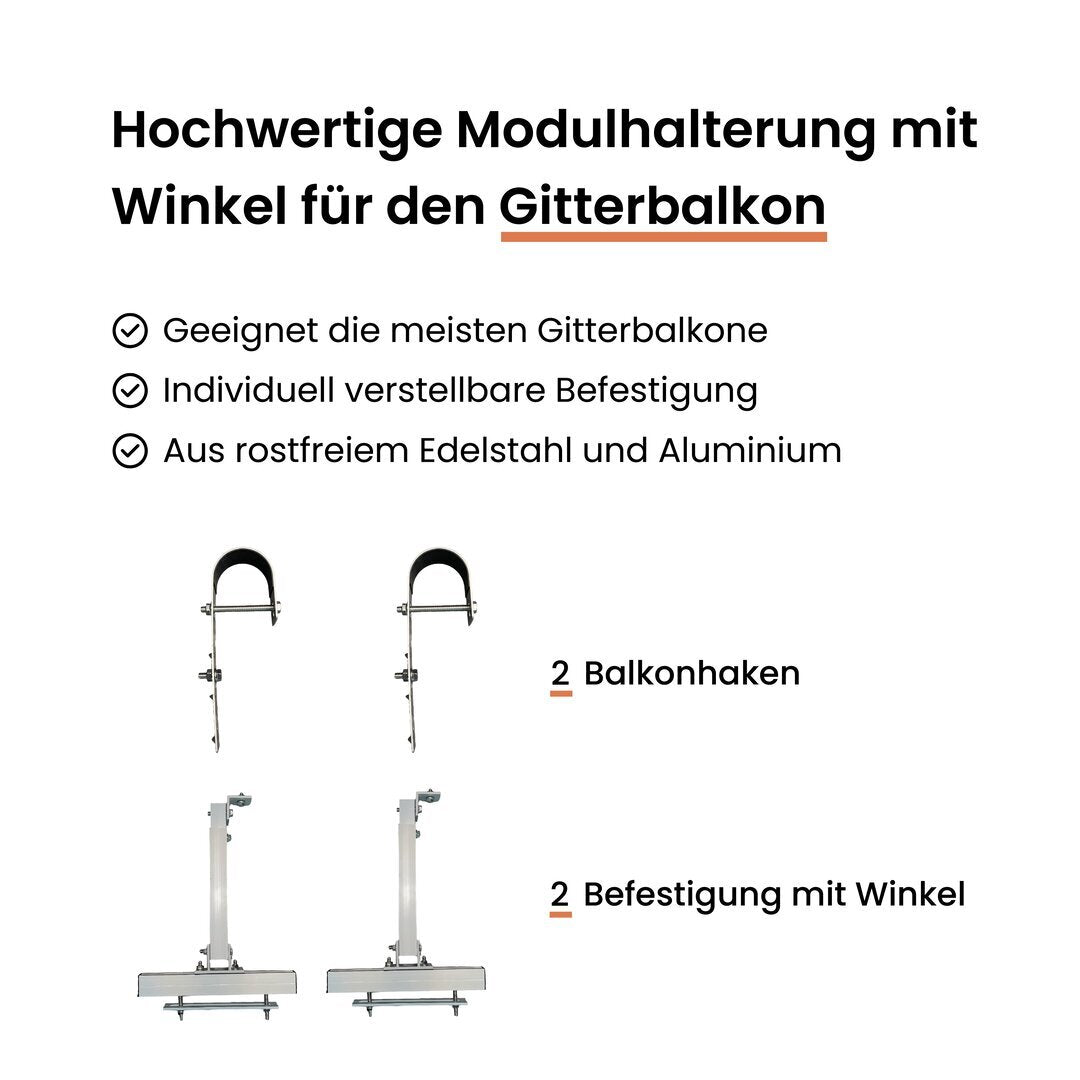 Montagesystem Voltd Balkon (1 Modul)